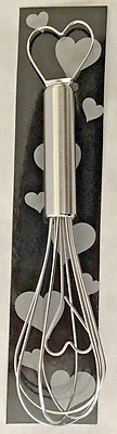 Silvertone 7" Heart Shape Whisk Utensil - Bridal Wedding Wisk Away | eBay