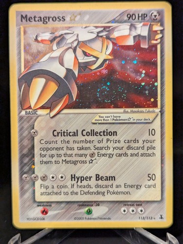 Metagross Gold Star - 113/113 - Holon Phantoms - SWIRL - MP - Pokemon ...