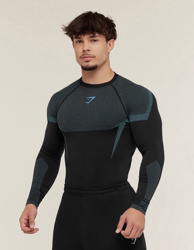 *SHIPS TODAY* Gymshark Onyx v5 5.0 Seamless Long Sleeve Black/Brand ...