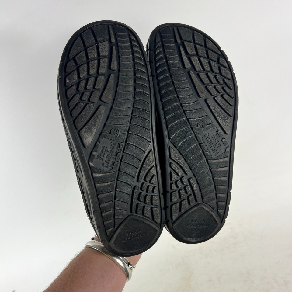 Finn Comfort Sansibar Sandals Women's 8.5 Brown Leather Slip-On Button ...