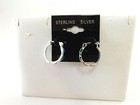 925 Sterling Silver Hoops with green stone detailing LW0099 | eBay