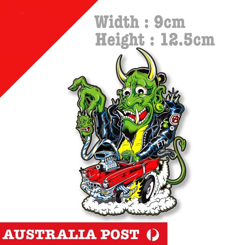 Green Devil Hot Rod Monster RAT FINK Style STICKER | eBay