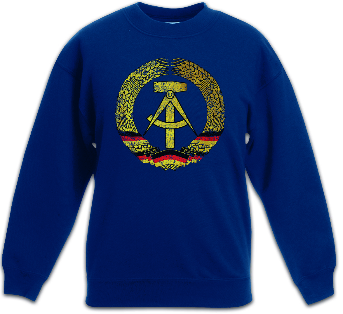 DDR SYMBOL Kinder Pullover Pulli Ostzone Fahne Wappen Hammer Zirkel ...