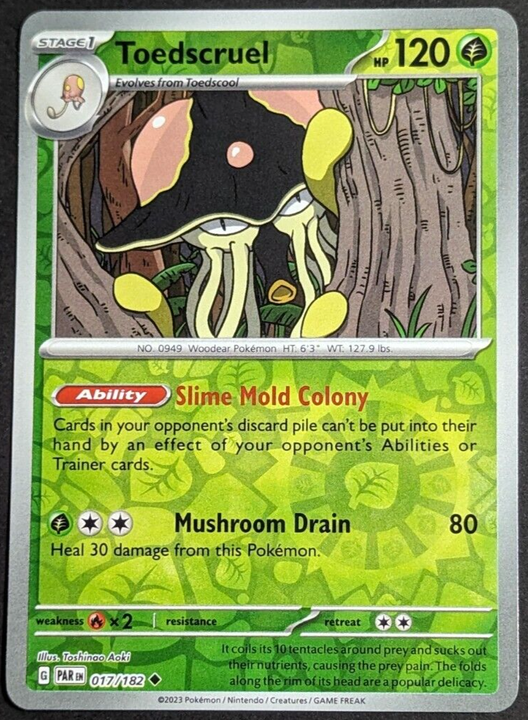 Toedscruel Reverse Holo NM 017/182 Paradox Rift Pokemon Card | eBay