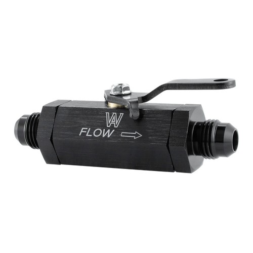 6AN Aluminum Fuel Male Inline Fuel Shut Valve Cut Off w/ Cable Lever ...