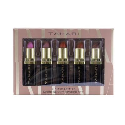 Tahari Lipstick Set 5-Piece Super Lustrous Gift Set, Matte,Long-Lasting ...