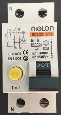 Niglon RCB02-06/30 B6 6A 30mA RCBO - New & Boxed | eBay