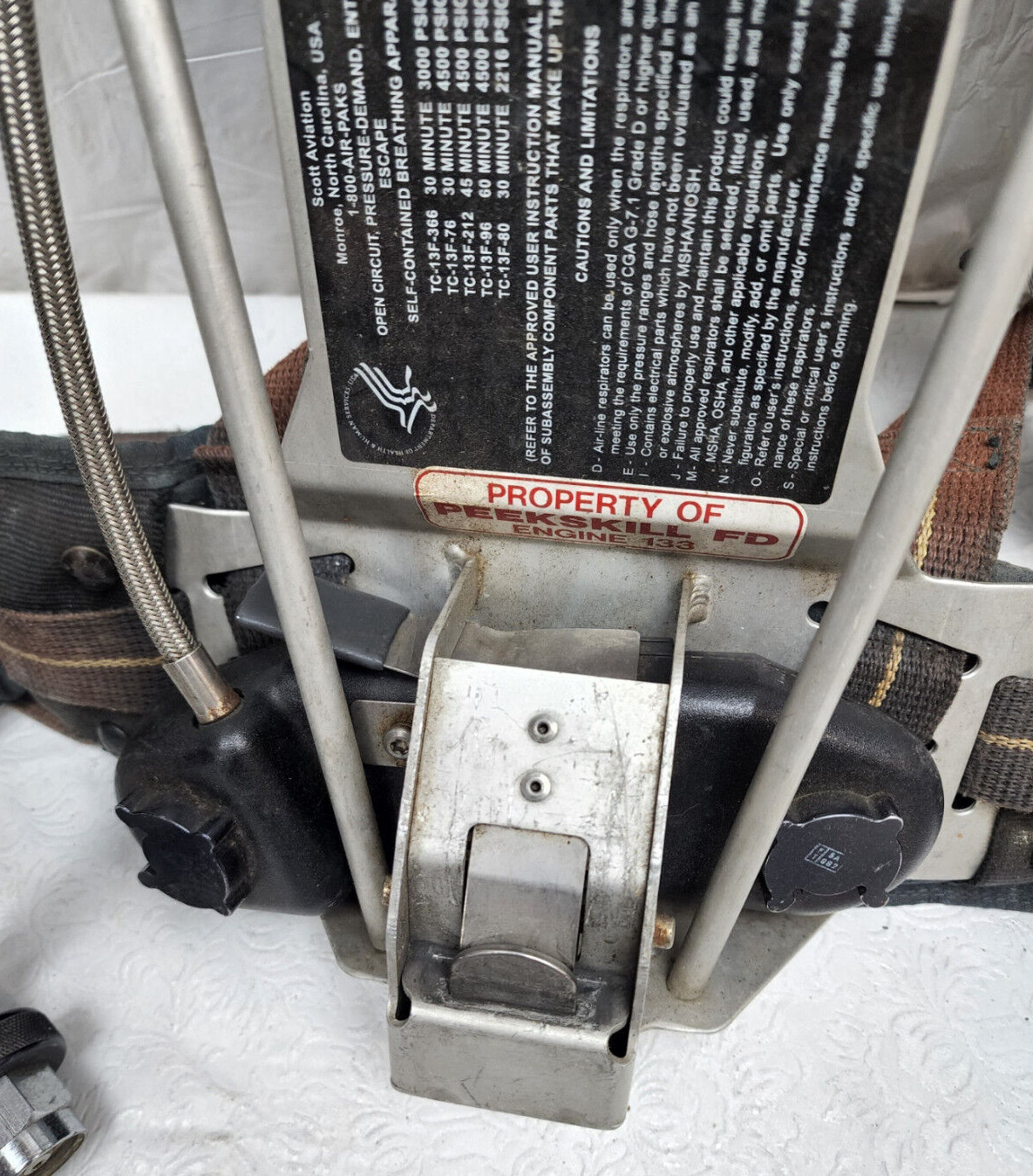 SCOTT 4.5 HARNESS W/PAK-ALERT SE DISTRESS ALARM & AIR SUPPLY ALERT | eBay