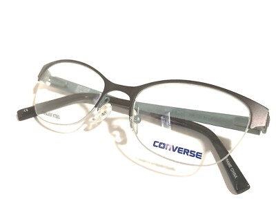 NEW CONVERSE A059 MATTE BROWN SEMI RIMLESS EYEGLASSES RX FRAMES 50-18-135 W/CASE | eBay
