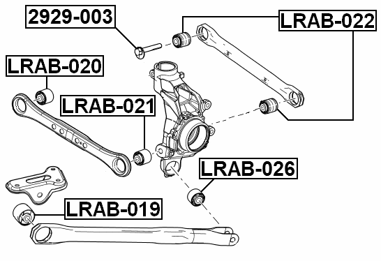 Arm Bushing For Rear Arm Febest LRAB-019 Oem LR001176 | eBay