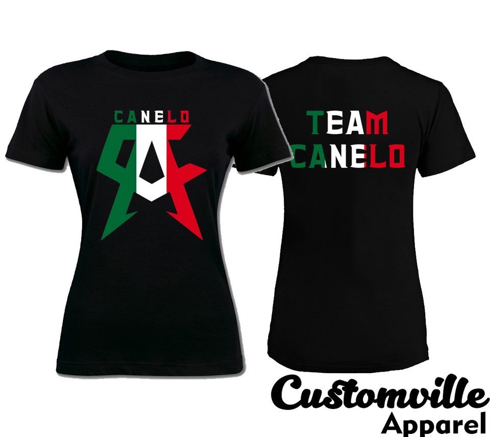 🔥 TEAM CANELO Women's T shirt Saul Alvarez Boxing Champion Mexico flag ...