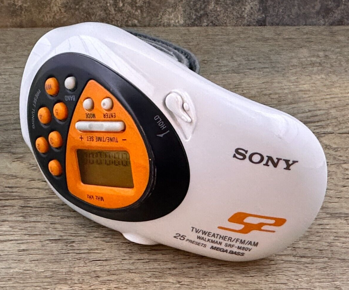 SONY S2 Walkman Sports SRF-M80V Mega Bass AM/FM/TV/Weather w/ Belt Arm ...
