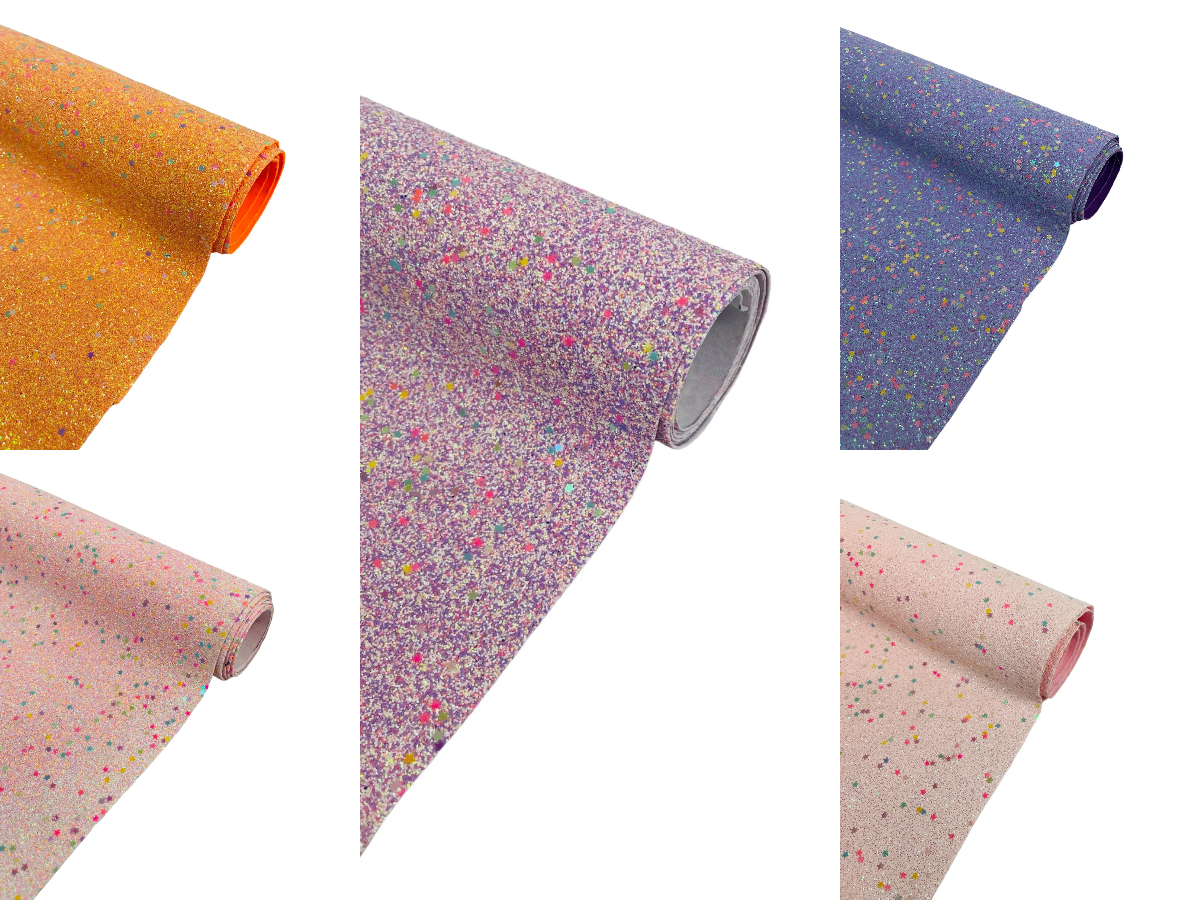 Stardust Glitter Vinyl Fabric - 54" Sparkle Craft Glitter Vinyl Fabric ...