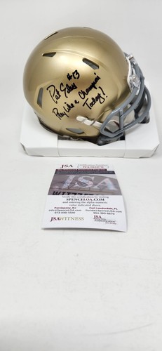 Pat Eilers Signed Autographed Notre Dame Fighting Irish Mini Helmet ...