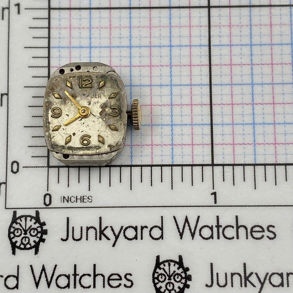 Vintage Wittnauer 17 Jewels Watch Movement Repairs Parts Watchmaker 5JM ...