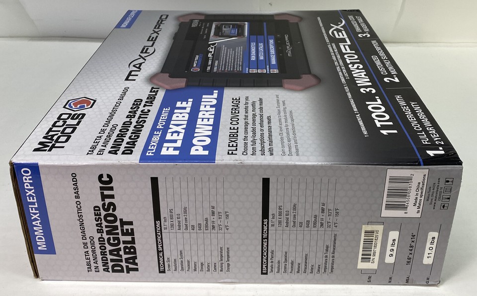 Matco Tools Android-Based Diagnostic Tablet MDMAXFLEXPRO 884508008702| eBay