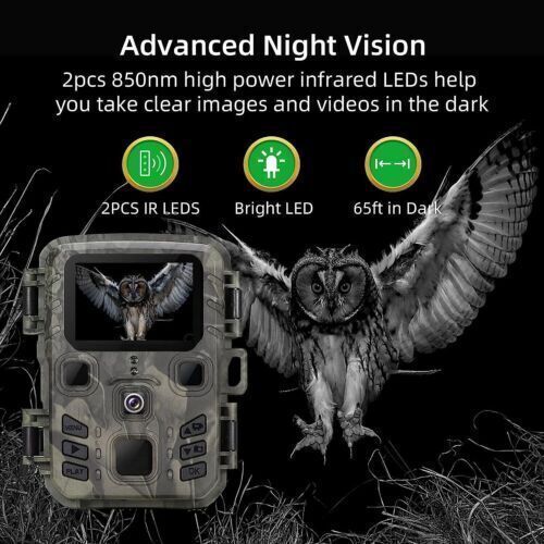 SUNTEK Mini Hunting Trail Camera 24MP 1080P Wildlife Cam Night Vision+ ...