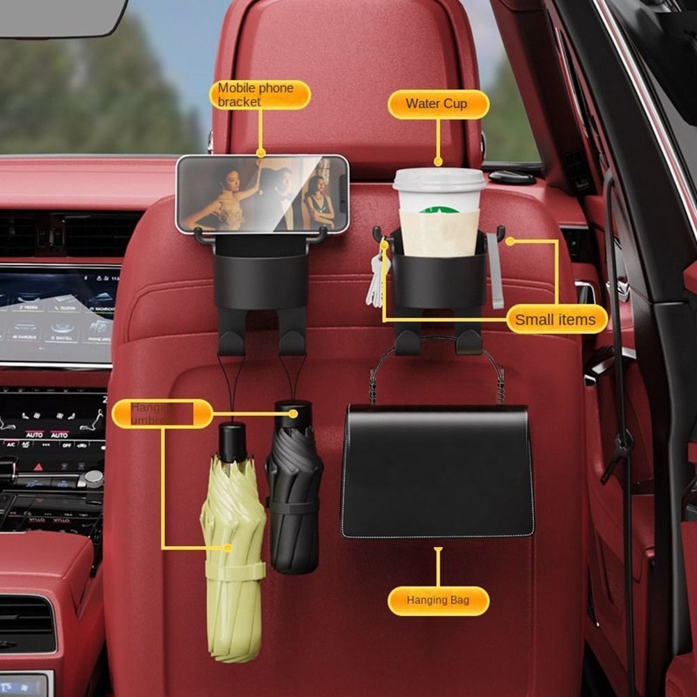 Universal Headrest Cup Holder Storage Organizer Drink Pocket Tray Car ...