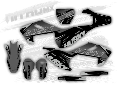Graphics Kit fits Husqvarna TC FC 125 250 350 450 2016 2017 2018 Decals ...