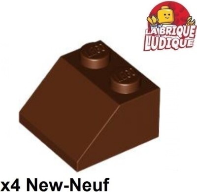 Lego 4x slope brique pente inclinée toit roof 45° 2x2 marron/reddish ...