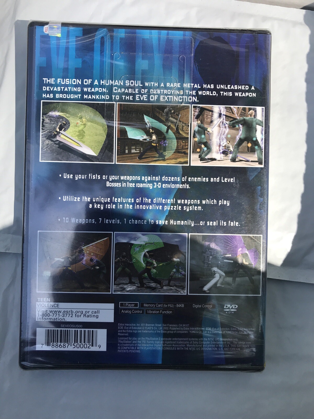 EOE: Eve of Extinction (PlayStation 2 PS2 2002) FACTORY SEALED! - EX ...