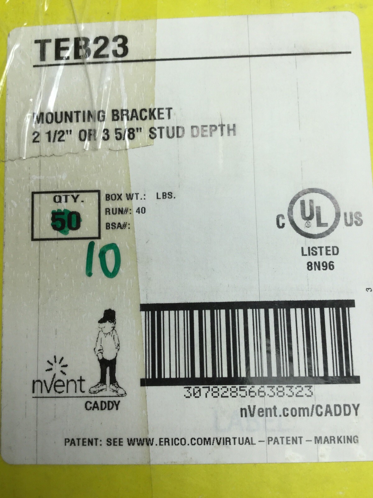 ERICO CADDY TEB23 Universal Electrical Box Bracket 2 1/2” or 3 5/8” Stud | eBay