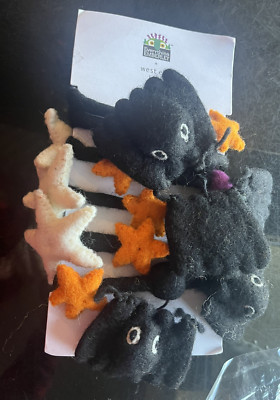 West elm Ed Emberley Felted wool 6' Bat garland Halloween New w tag | eBay