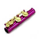 Metallic Hot Pink Flute with Gold Keys. Band Approved | eBay