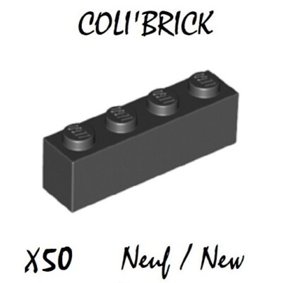 Lego 3010 - 50x Briques / Brick 1x4 - Noir / Black - lot kg - New Neuf ...