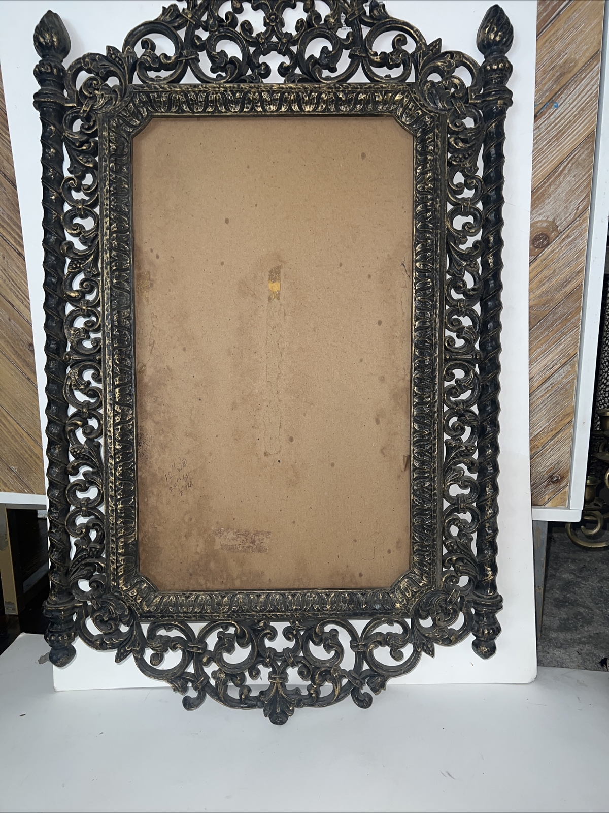 Vtg HOMCO MCM Ornate Medieval Tone Syroco Wall ~Hollywood Regency Frame ...