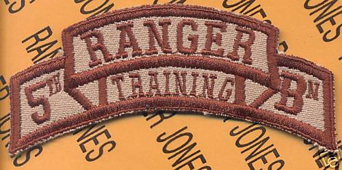 USAIS 5th RANGER School Training Brigade RTB Airborne 4" Desert scroll ...