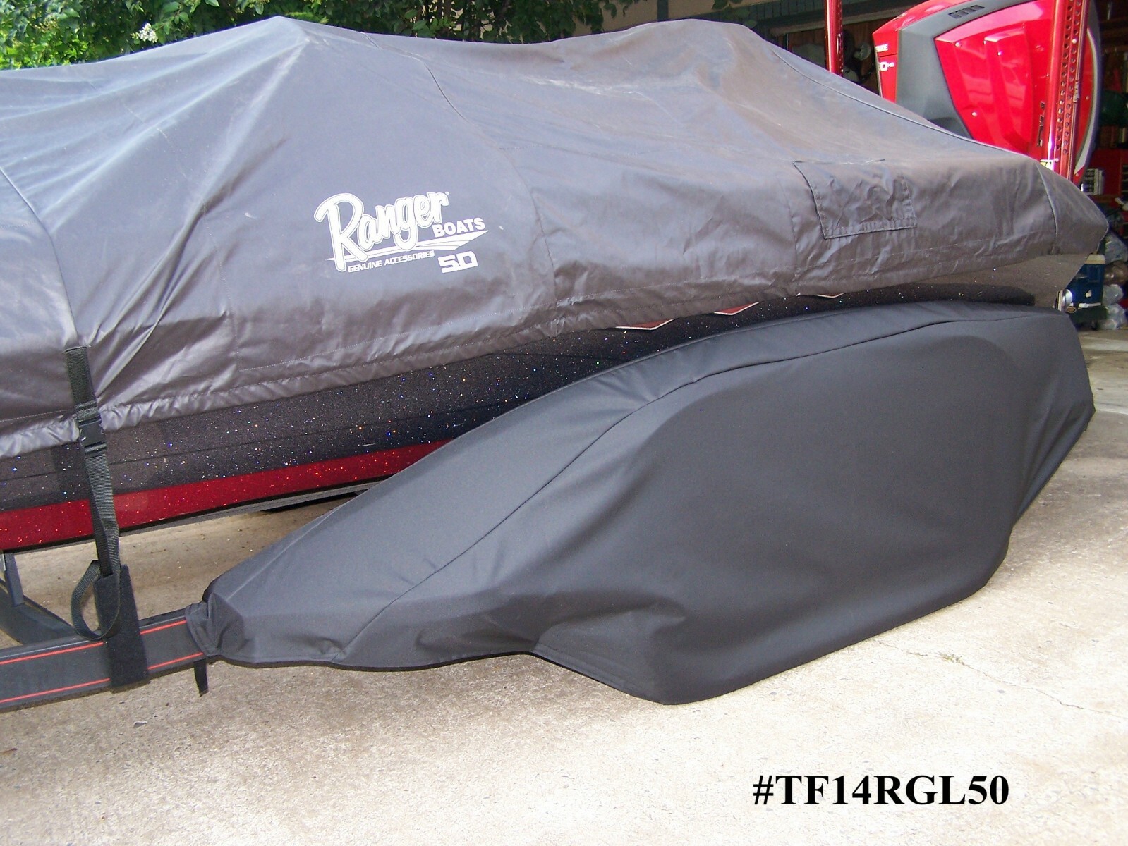 RANGER 'L'/'R' Series-BLK:Boat trlr fender/tire-17" strg cover exact ...