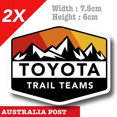 Toyota TRD Vintage Off Road Mountain Logo x2 Decal Sticker | eBay Australia