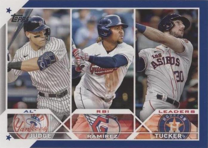 2023 Topps Series 1 - League Leaders Aaron Judge, Jose Ramirez, Kyle ...