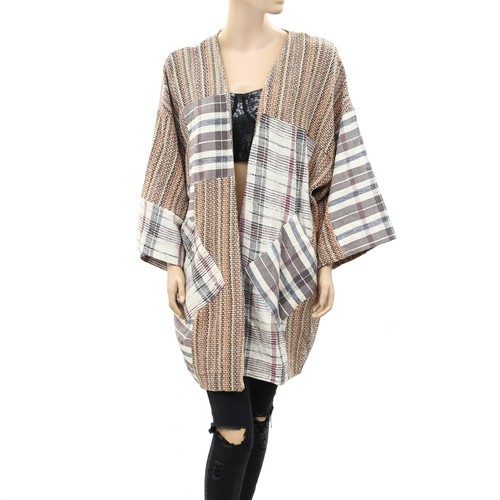 Asos Design Knitted Plaid Jacket Cardigan Cover Up Patchwork Cotton S ...