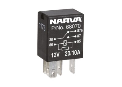 Narva Relay Change-Over With Resistor 12V 5 Pin 20A/10A 68070BL | eBay