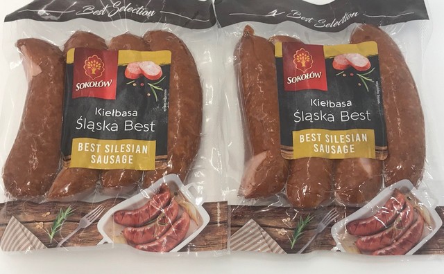Kielbasa Slaska Polish Smoked Sausage 2 X 350g Pork & Beef Sausage for ...