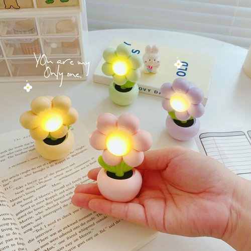Mini Nocturne Light Flower Cartoon Cute Night Lampe Cartoon Flower ...