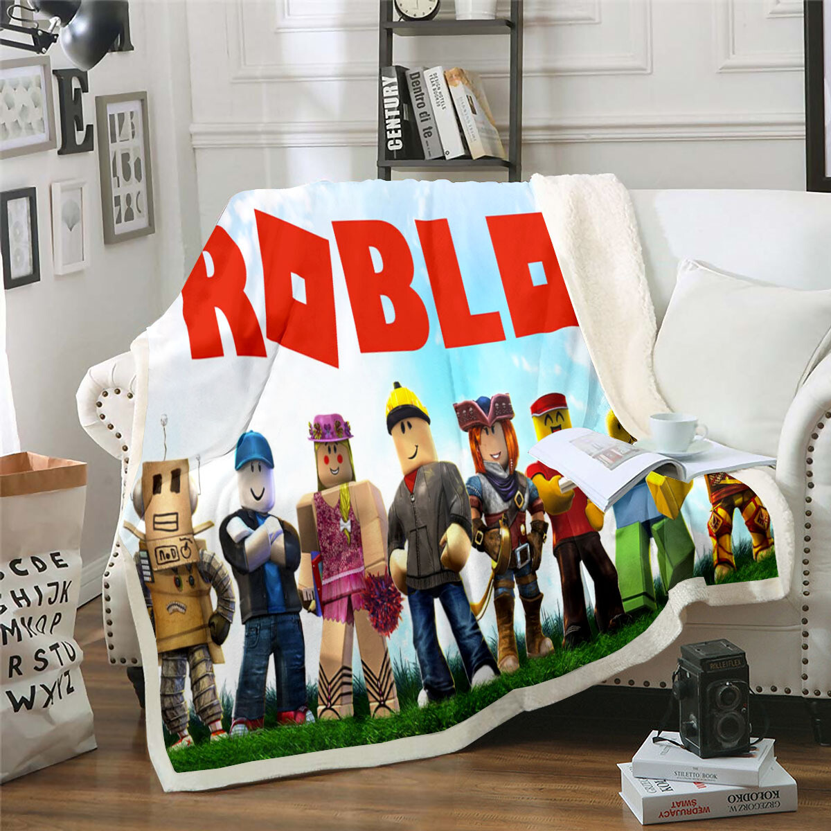 Roblox Fleece Blanket Soft Winter Warm Sofa Bed Fluffy Thick Throw ...
