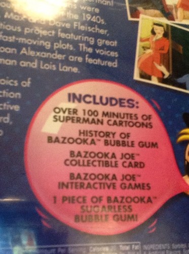 Bazooka Classic Bubble Toons: Superman (DVD) with Bazooka Joe Card-Game ...
