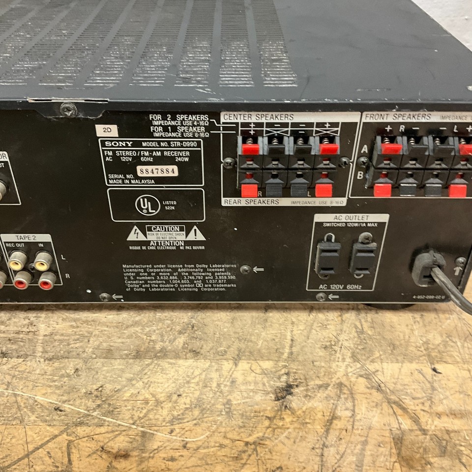 Sony STR-D990 Stereo Surround Sound Receiver | Tested Works | eBay