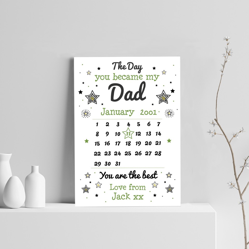 Personalised Fathers Day Gifts For Dad Daddy Grandad Calendar Frame ...