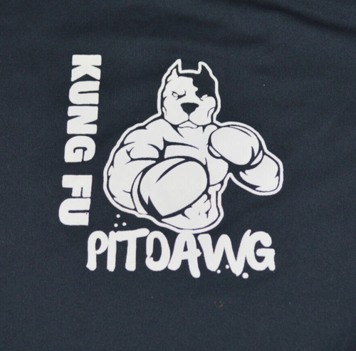 Kung Fu Pit Dawg fighting martial arts boxing black t-shirt size SMALL ...