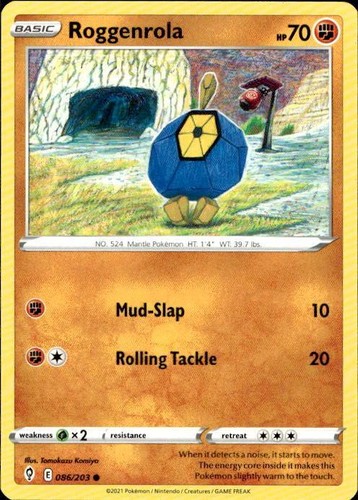 Roggenrola Nintendo Pokemon #086/203 | eBay