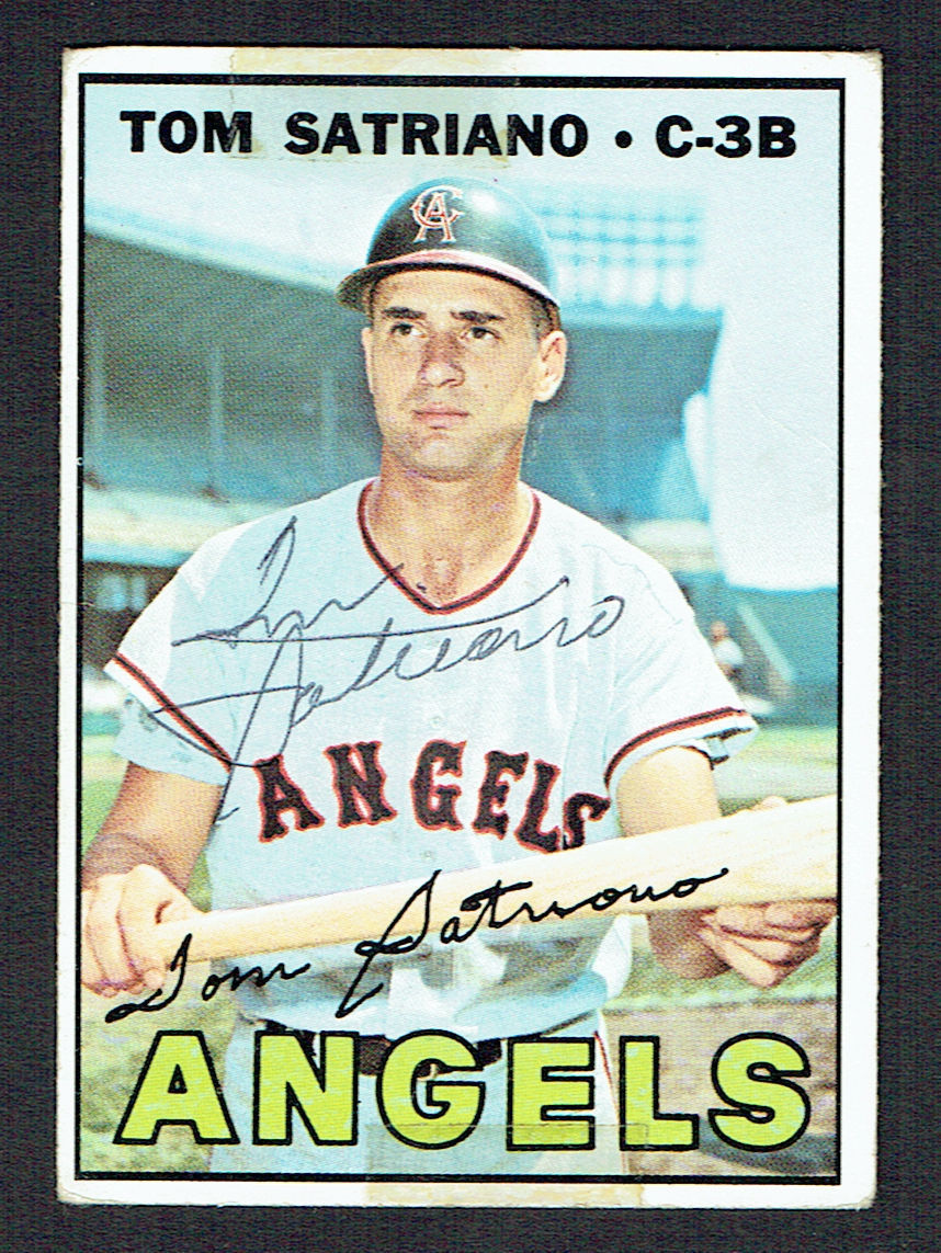 Tom Satriano #343 signed autograph auto 1967 Topps Baseball Trading ...