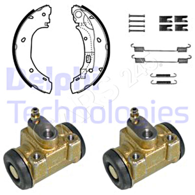 DELPHI Brake Shoe Set For FIAT PEUGEOT CITROEN Ducato Bus Boxer Box 00 ...