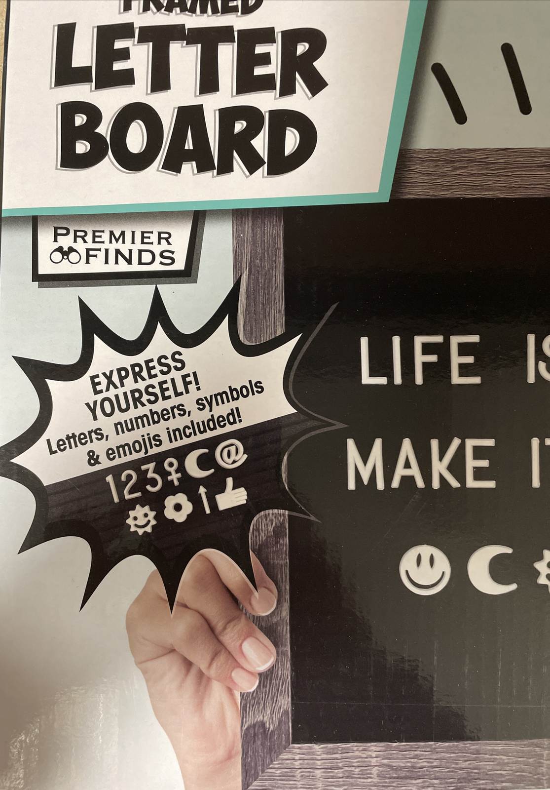 Premier Finds Framed Letter Board. NIB. With Letters, Numbers, Symbols ...