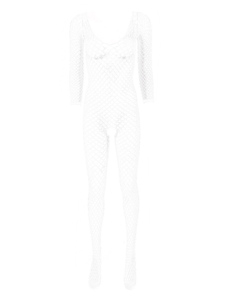 Women See Through Body Stocking Fishnet Hollow Out Crotchless Full Body ...
