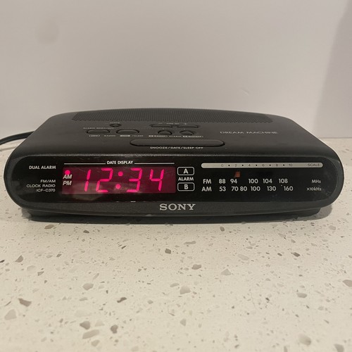 Vintage 90s Sony Dream Machine Digital Clock Radio ICF-C370 AM/FM ...