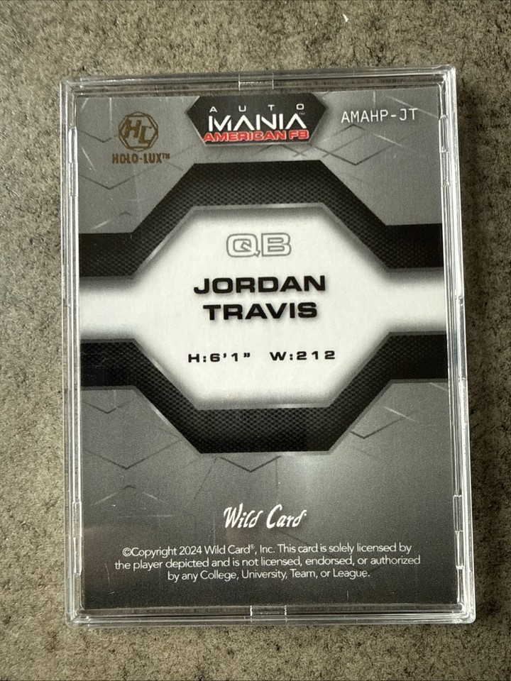 Jordan TRAVIS 2024 Wild Card Auto Mania /5 RC American NY JETS 🔥 | eBay UK